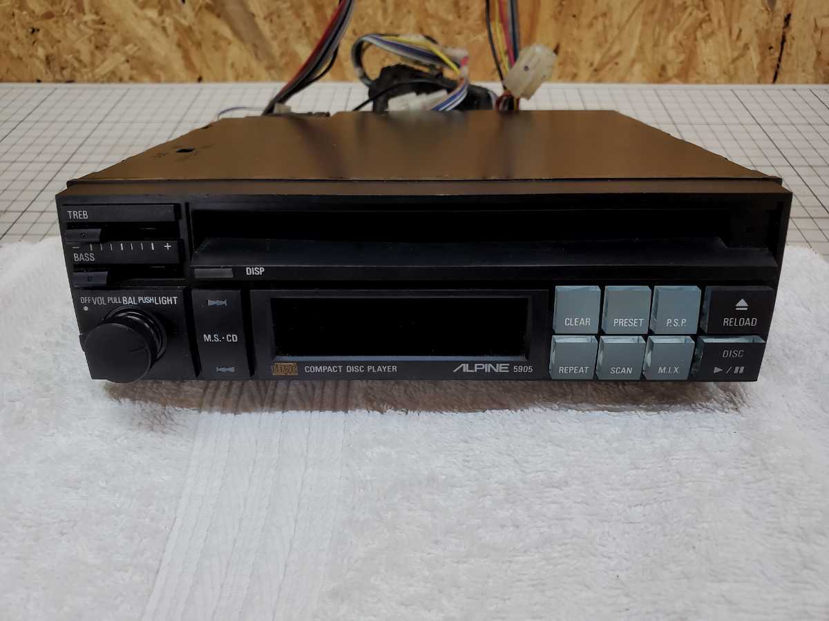 5905 ALPINE CDプレイヤー プレーヤー デッキ チューナー 1din アルパイン 当時物 暴走族 族車 旧車 ハイソカー 難あり ジャンク品(アルパイン)｜売買されたオークション ...