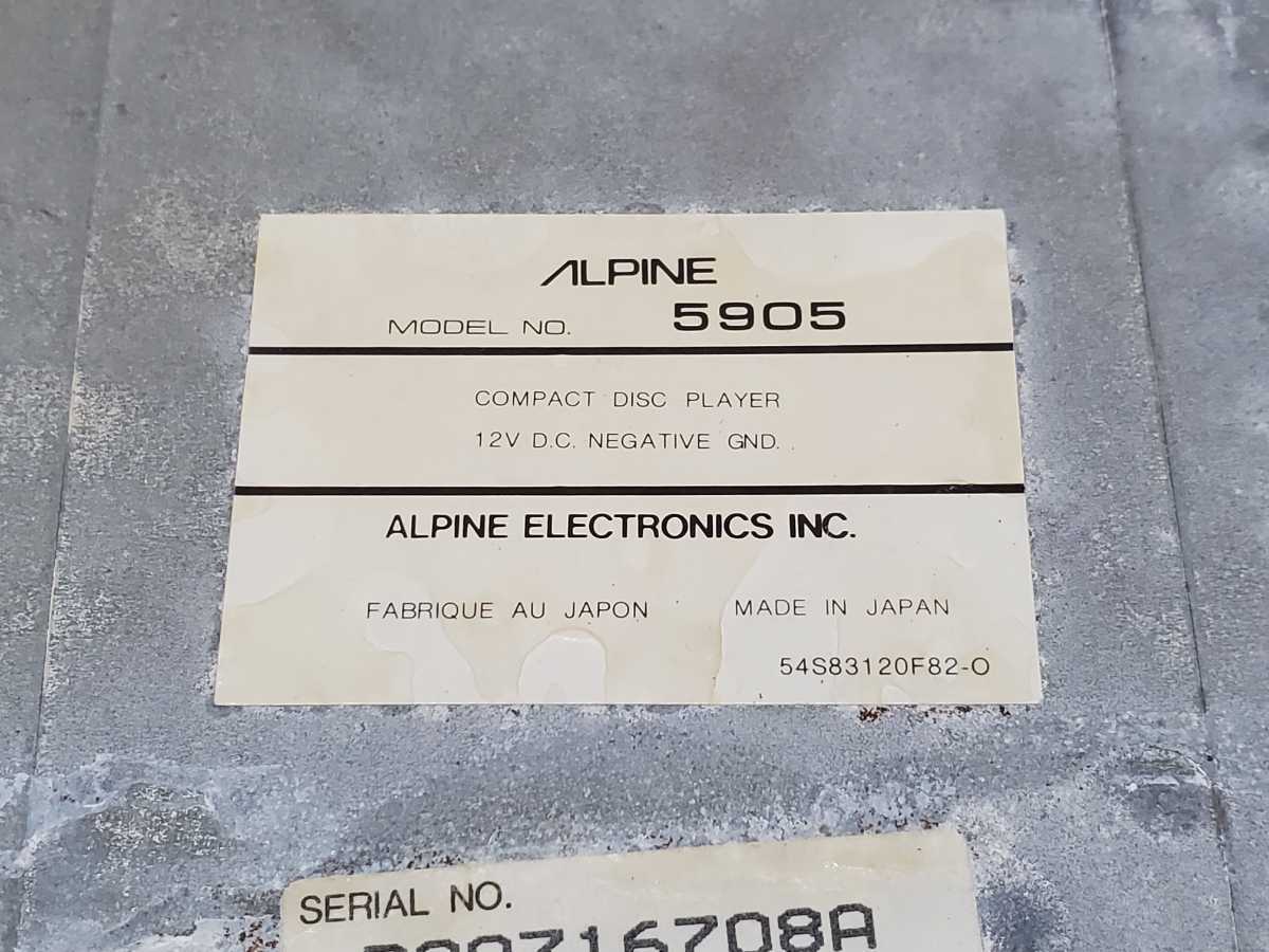 5905 ALPINE CDプレイヤー プレーヤー デッキ チューナー 1din アルパイン 当時物 暴走族 族車 旧車 ハイソカー 難あり ジャンク品(アルパイン)｜売買されたオークション ...