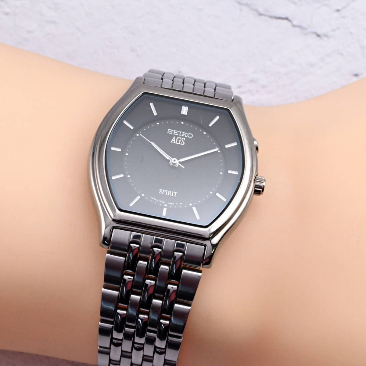 SEIKO セイコー SPRIT AGS Mens Ref.3M21-0A60 36mm Black Dial 稼働 要電池交換 #N3 ...