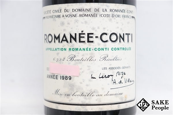注目 ロマネ コンティ 1989 DRC 750ml 14%未満 フランス ブルゴーニュ 赤(コート・ドゥ・ニュイ)｜売買されたオークション情報、yahooの商品情報をアーカイブ公開 ...