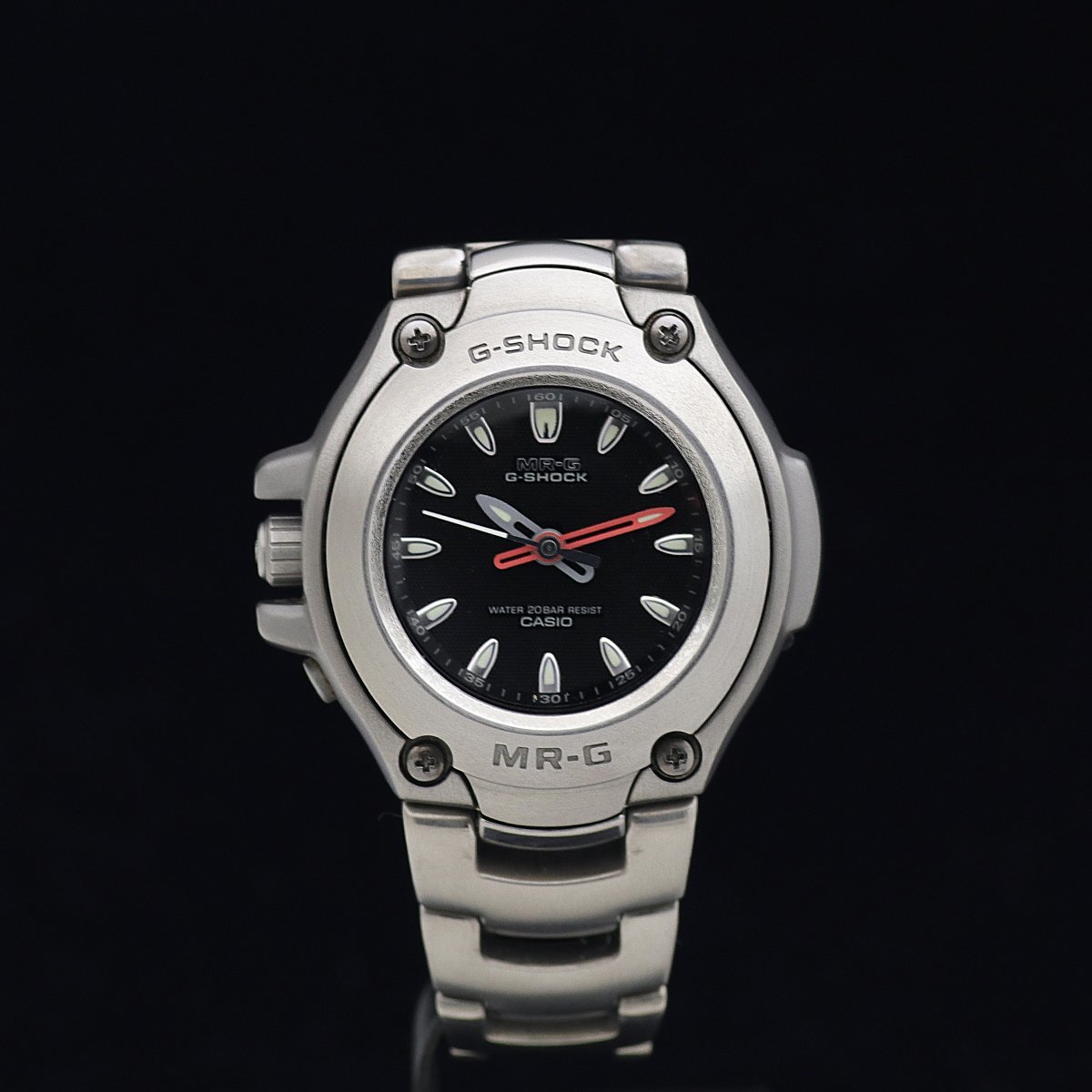電池交換済 CASIO カシオ G-SHOCK MR-G MRG-121T-1A チタン メンズ クォーツ レフティ 定価5万 赤針(MR-G ...