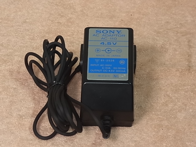 SONY AC-110 純正 ACアダプター センターマイナス 4.5V 300mA 管理22050234(変圧器、アダプター)｜売買された ...