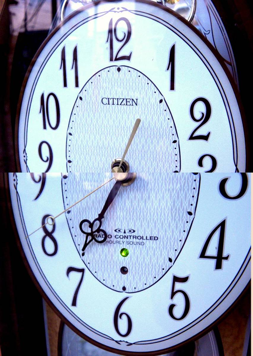 CITIZENシチズン HOURLY SOUND 電波時計/クォーツ式掛時計4MN448-0 電子オルゴール10曲 明るさセンサー(アナログ ...
