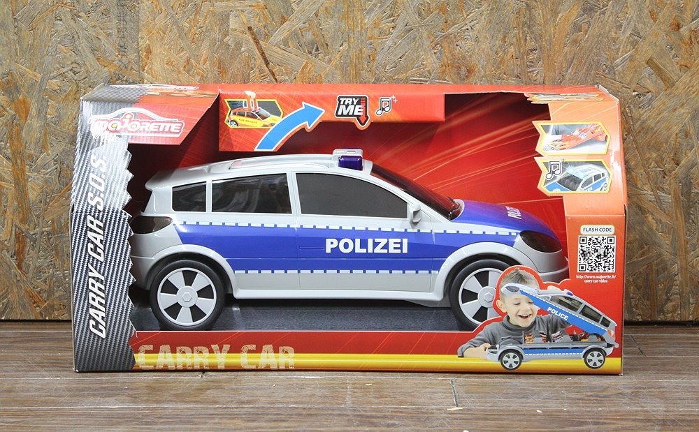 /保管品 カバヤ キャンペーン景品 Majorette Carry Car SOS/マジョレット キャリーカー パトカー ミニカー24台収納 ...