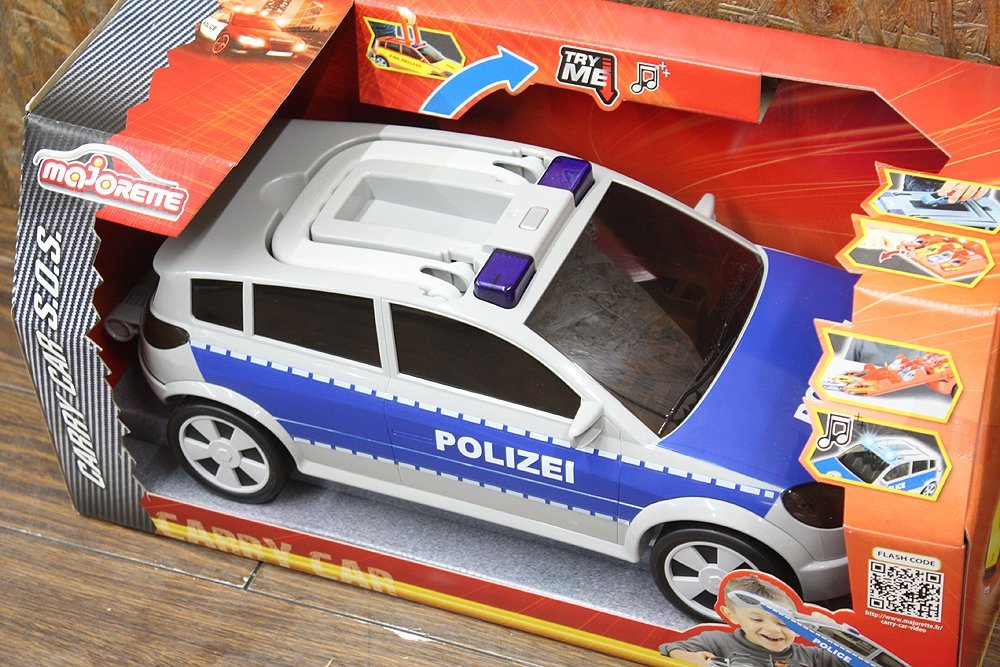 /保管品 カバヤ キャンペーン景品 Majorette Carry Car SOS/マジョレット キャリーカー パトカー ミニカー24台収納 ...
