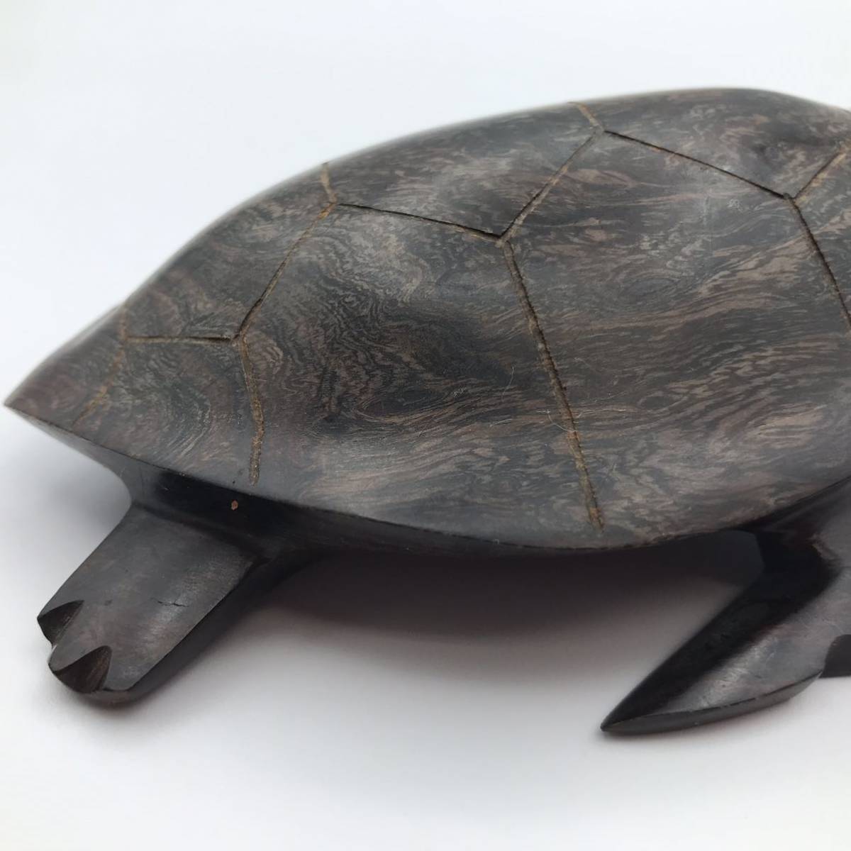 J53002 置物 亀 木製 動物 彫刻 美術品 彫り物 木彫り 人形 縁起物 オブジェ 雑貨 インテリア レトロ ヴィンテージ アンティーク ...
