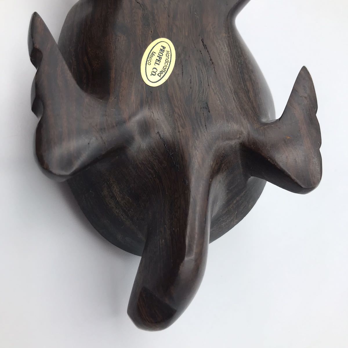 J53002 置物 亀 木製 動物 彫刻 美術品 彫り物 木彫り 人形 縁起物 オブジェ 雑貨 インテリア レトロ ヴィンテージ アンティーク ...