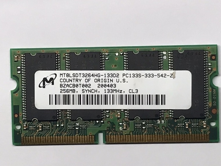 ノートパソコン用 メモリ PC133 256MB Micron PC133S-333-542-Z み(ノートパソコン用)｜売買された ...