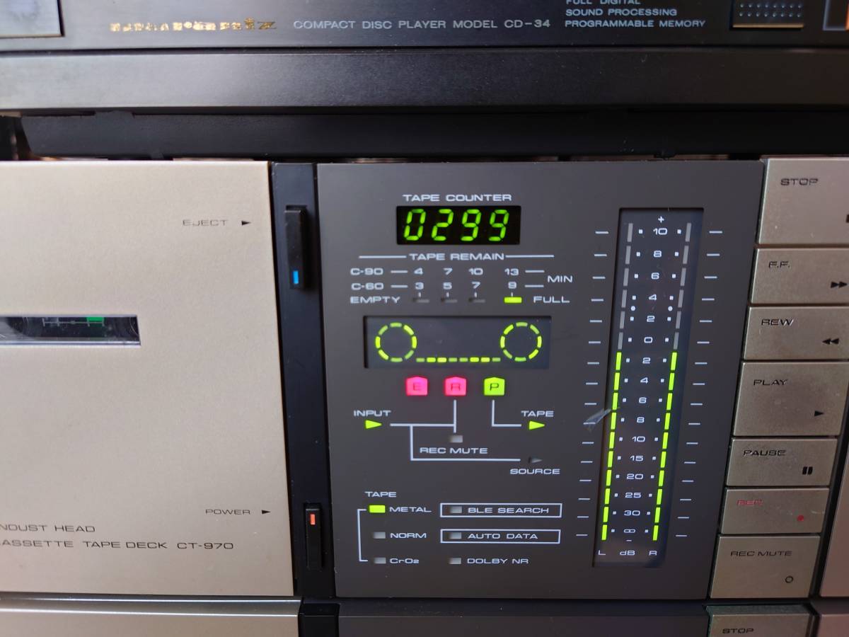 録音再生早送り巻戻し確認済 Pioneer CT-970 Ribbon Sendust 3Head Quartz PLL D.D.2Motor ...