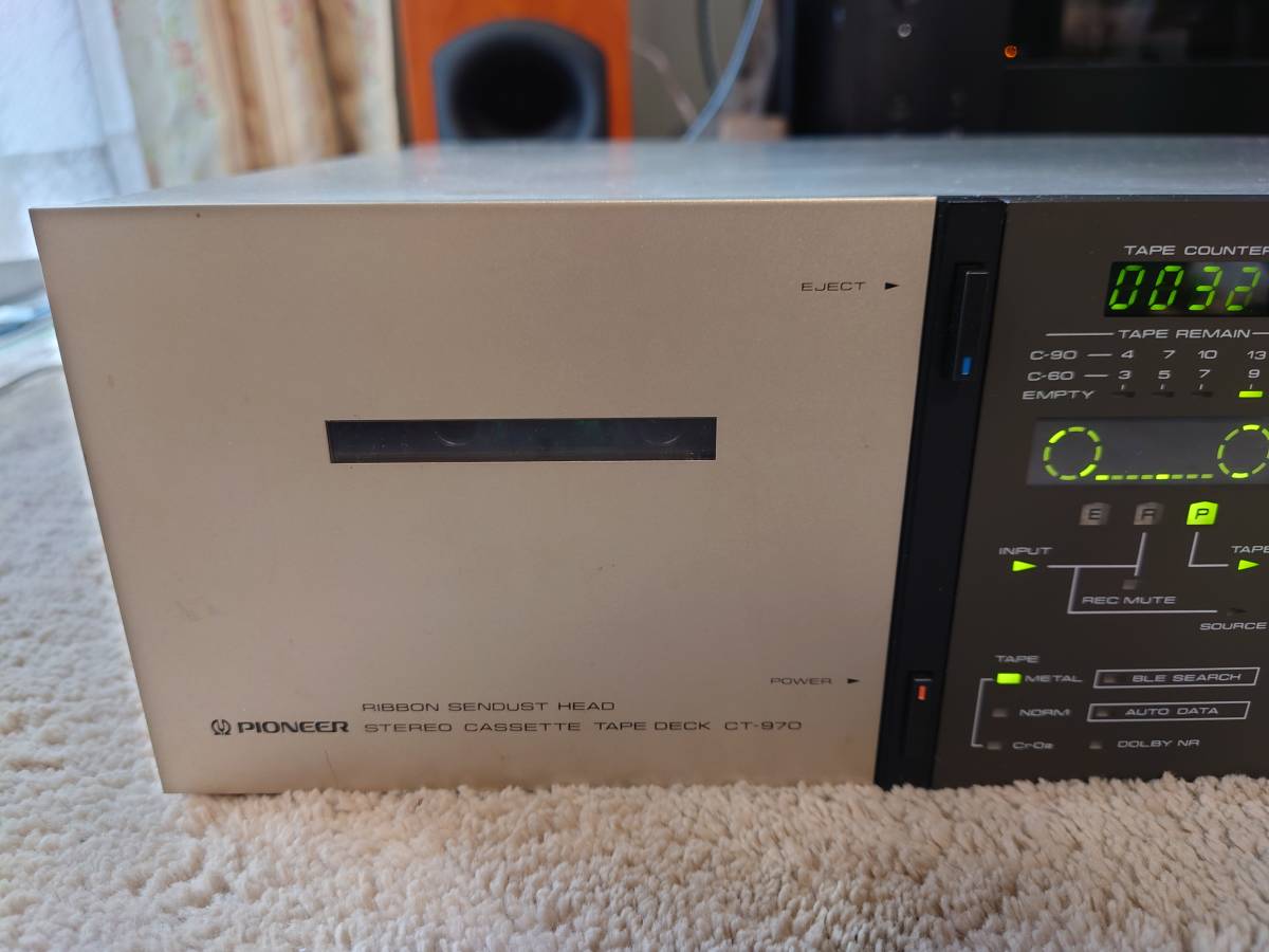 録音再生早送り巻戻し確認済 Pioneer CT-970 Ribbon Sendust 3Head Quartz PLL D.D.2Motor ...