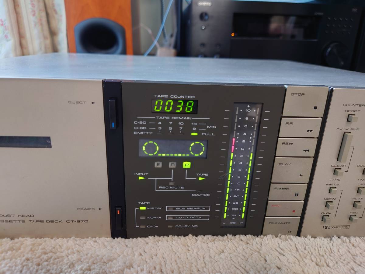 録音再生早送り巻戻し確認済 Pioneer CT-970 Ribbon Sendust 3Head Quartz PLL D.D.2Motor ...
