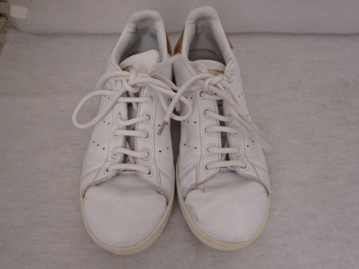 adidas stan smith W アディダス スタンスミス ウィメンズ BB5155 白/銅メタリック wm23㎝ US6 2016年製 ...