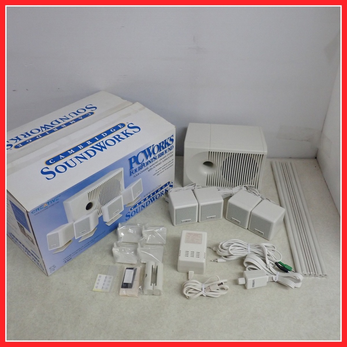 4chスピーカーシステム Creative Cambridge PCWorks FourPointSurround CSW1000 PC ...