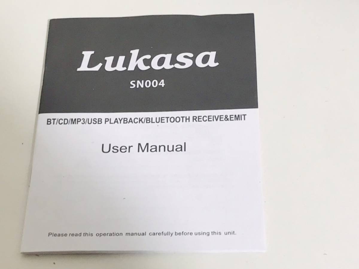 充電式ポータブルBluetoothCDプレーヤー Lukasa SN004 Portable Bluetooth Built-in Stereo Rechargeable CD/MP3 ...