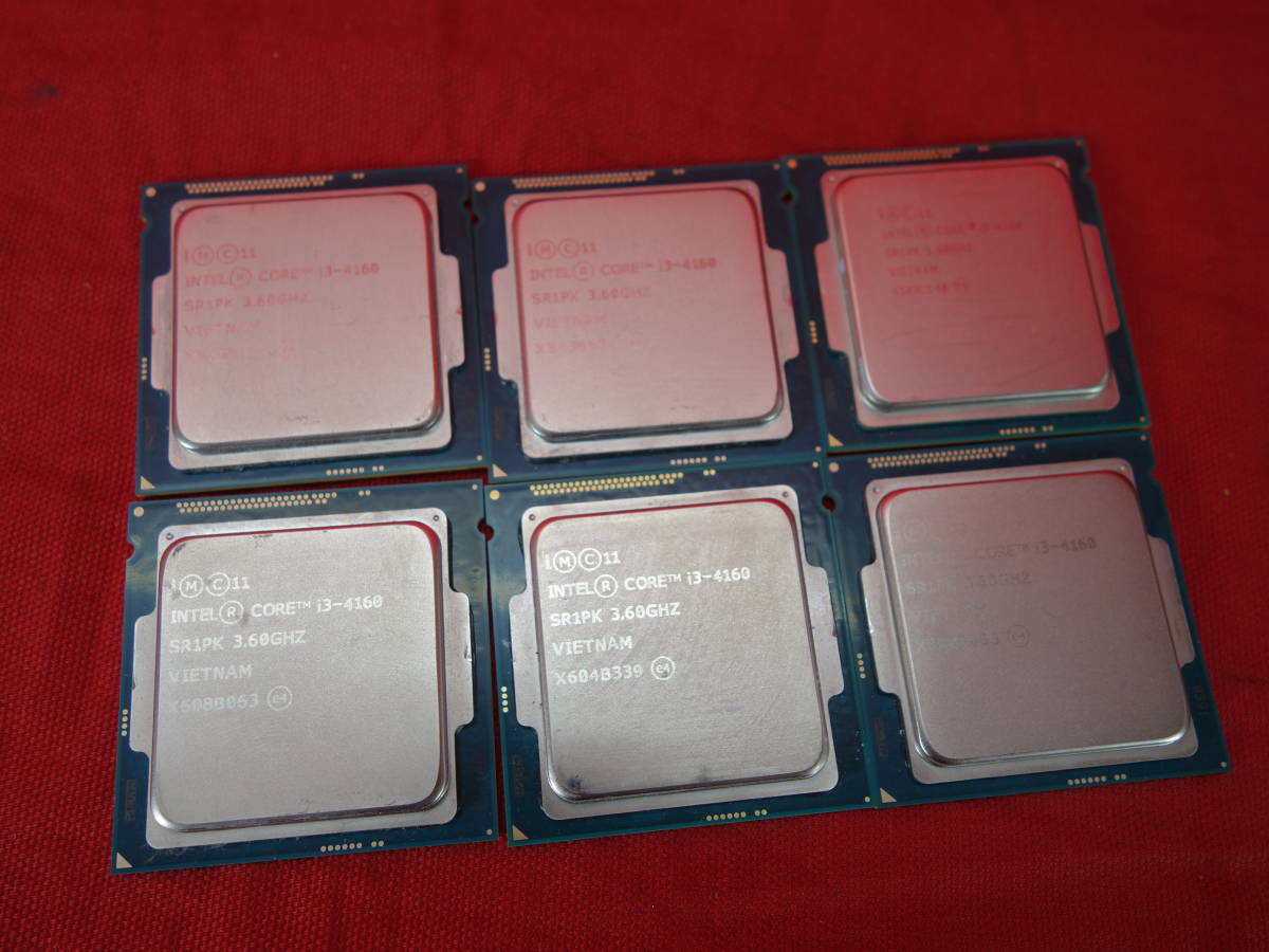 Intel Core i3-4160 SR1PK FCLGA1150 6枚セット CPU BIOS確認済 10日間保証(Core i3)｜売買 ...
