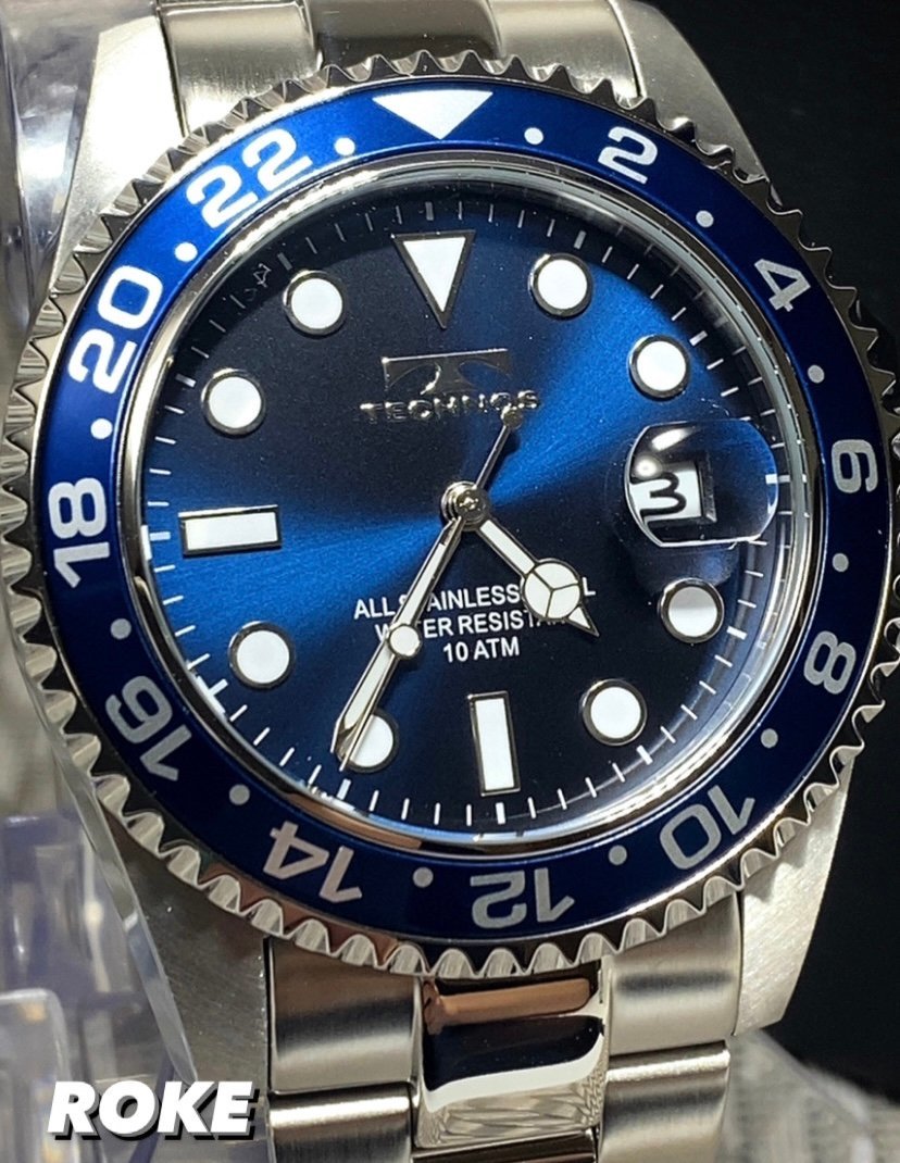 テクノス TECHNOS 正規品 GMT 腕時計 定番腕時計 ビジネスウォッチ ダイバー腕時計 ブルー メンズ プレゼント カレンダー(テクノス)｜売買されたオークション情報、yahooの商品 ...
