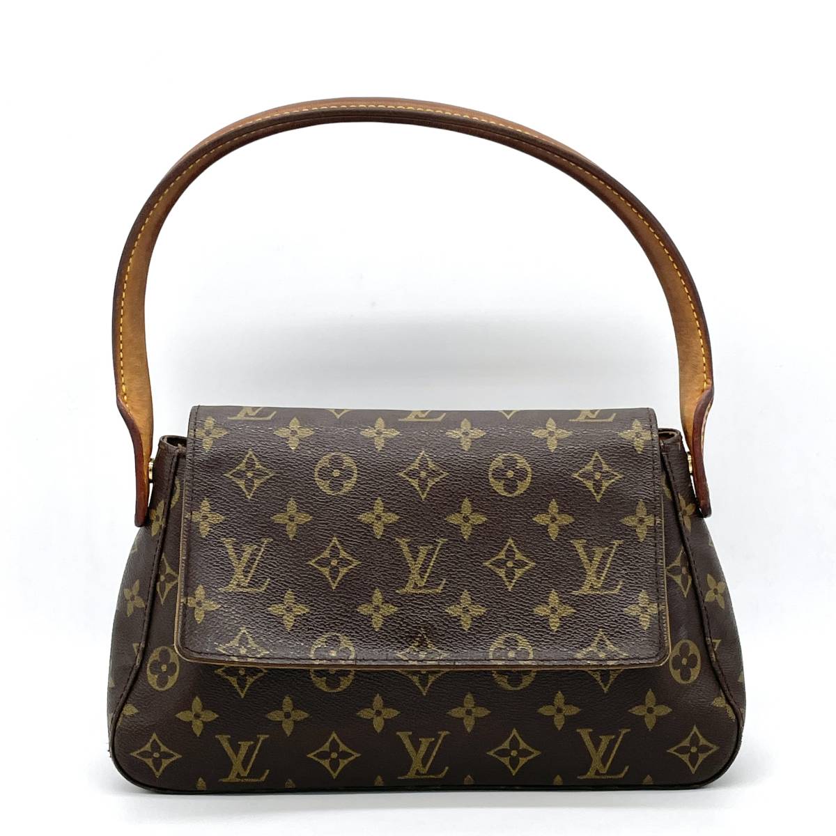 1円 LOUIS VUITTON ルイヴィトン モノグラム ミニルーピング セミショルダー ワンショルダー 肩掛け M51147(ショルダー ...