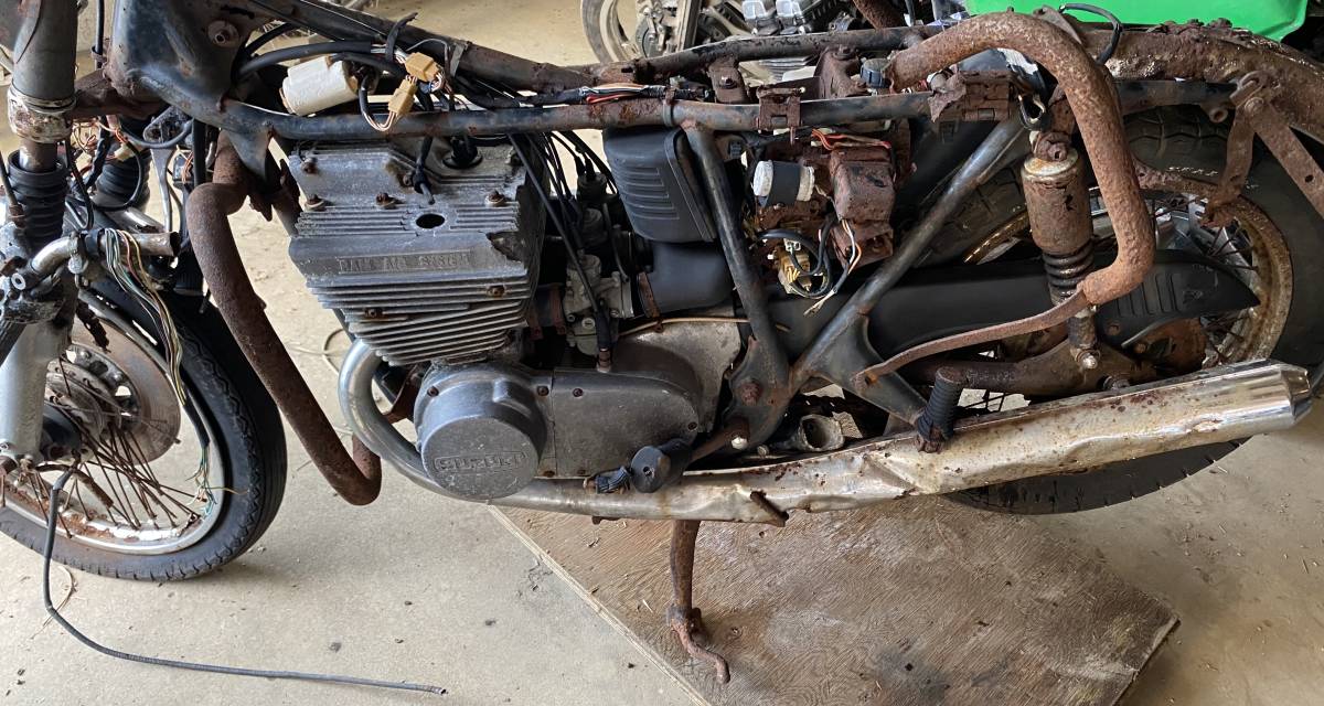 最終出品 1円売切 GT380 完全部品取り車両 国内物 初期 GS400 GSX400E ザリ GSX250E GSX450 E(251cc ...
