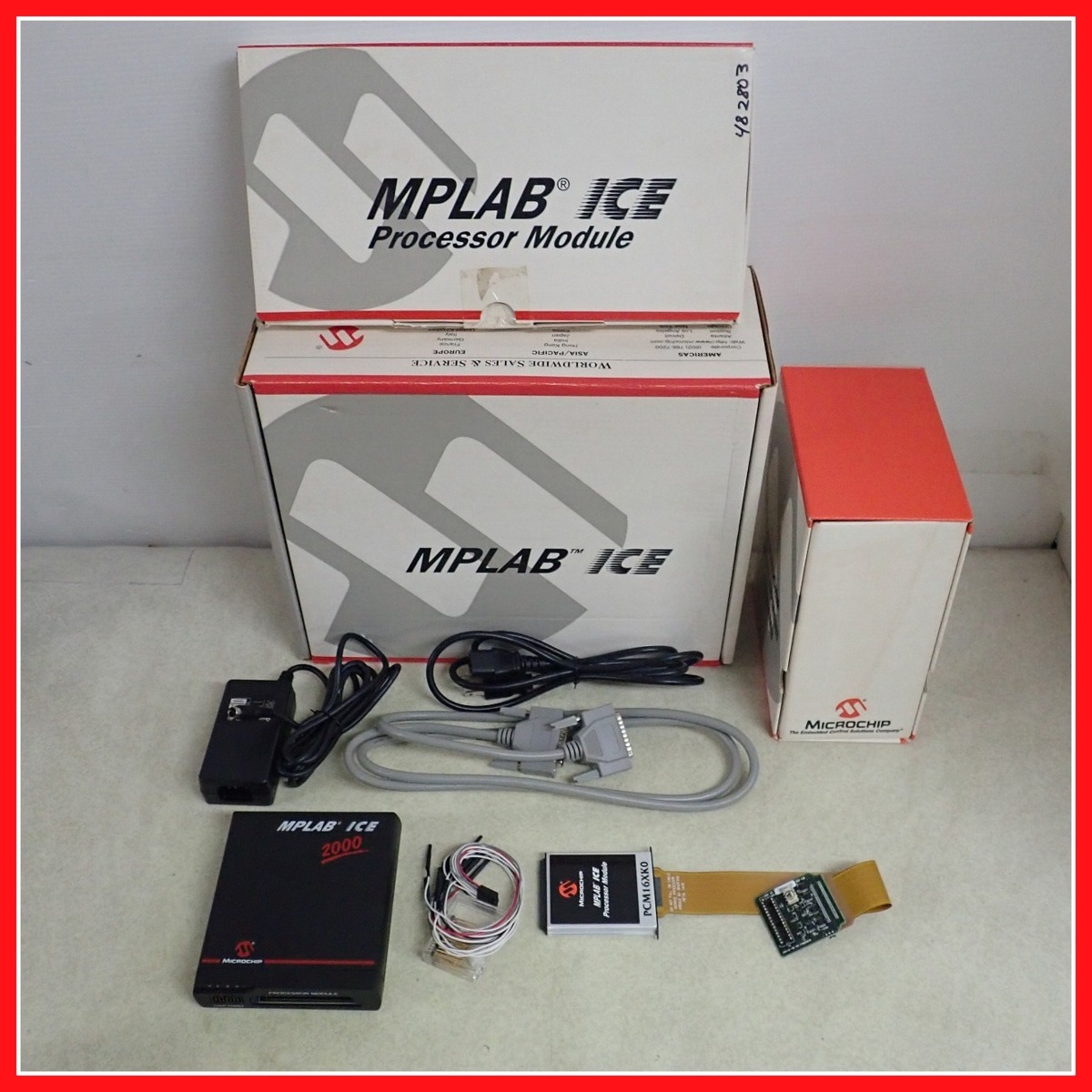 MICROCHIP インサーキットエミュレータ MPLAB ICE 2000 + プロセッサモジュール PCM16XK0 マイクロチップ 箱付 ...