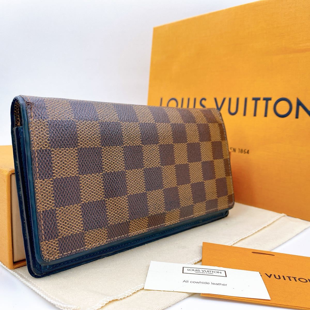 A634 正規品 LOUIS VUITTON ルイヴィトン ダミエ ポルトフォイユ ブラザ 二つ折り財布 長財布 ウォレット SP2114(ダミエライン)｜売買されたオークション情報 ...