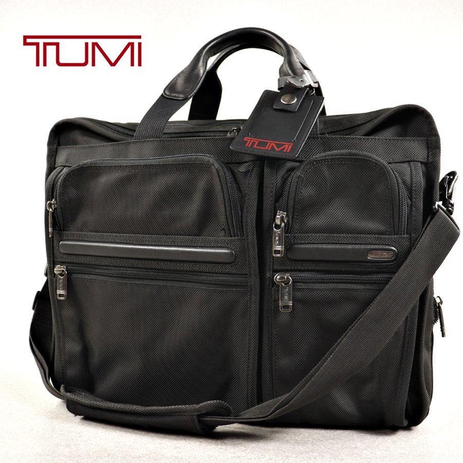 相場価格￥77 000- TUMI トゥミ 26160D4 ALPHA エクスパンダブル バリスティックナイロン 多機能 2Way ブリーフケース 黒 ブラック(ブリーフケース、書類かばん ...