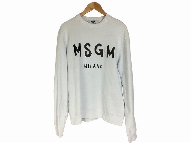 MSGM/エムエスジーエム スウェット/トレーナー/フロントロゴ メンズ サイズ : M ホワイト(Mサイズ)｜売買されたオークション情報、yahooの商品情報をアーカイブ公開 ...