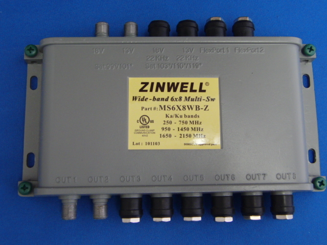 同梱不可 現状 383 ZINWELL MS 6X8 WB-Z Wide-band 6X8 Multi-Switch for Ka/Ku ...