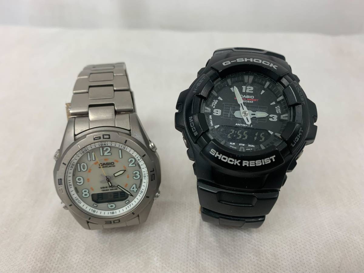 腕時計2点セット G-SHOCK ジーショック G-100 2327 CASIO カシオ 0AW-100 オーバーランド ソーラー 現状品(G ...