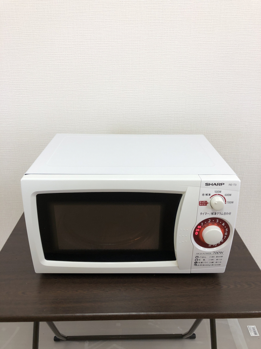 SHARP RE-T3-W6 電子レンジ / 60Hz専用 / 20L / 700W 600W 500W 解凍200W / 省エネ設計 / 単機能電子レンジ 2017年製 KN(電子レンジ一般 ...
