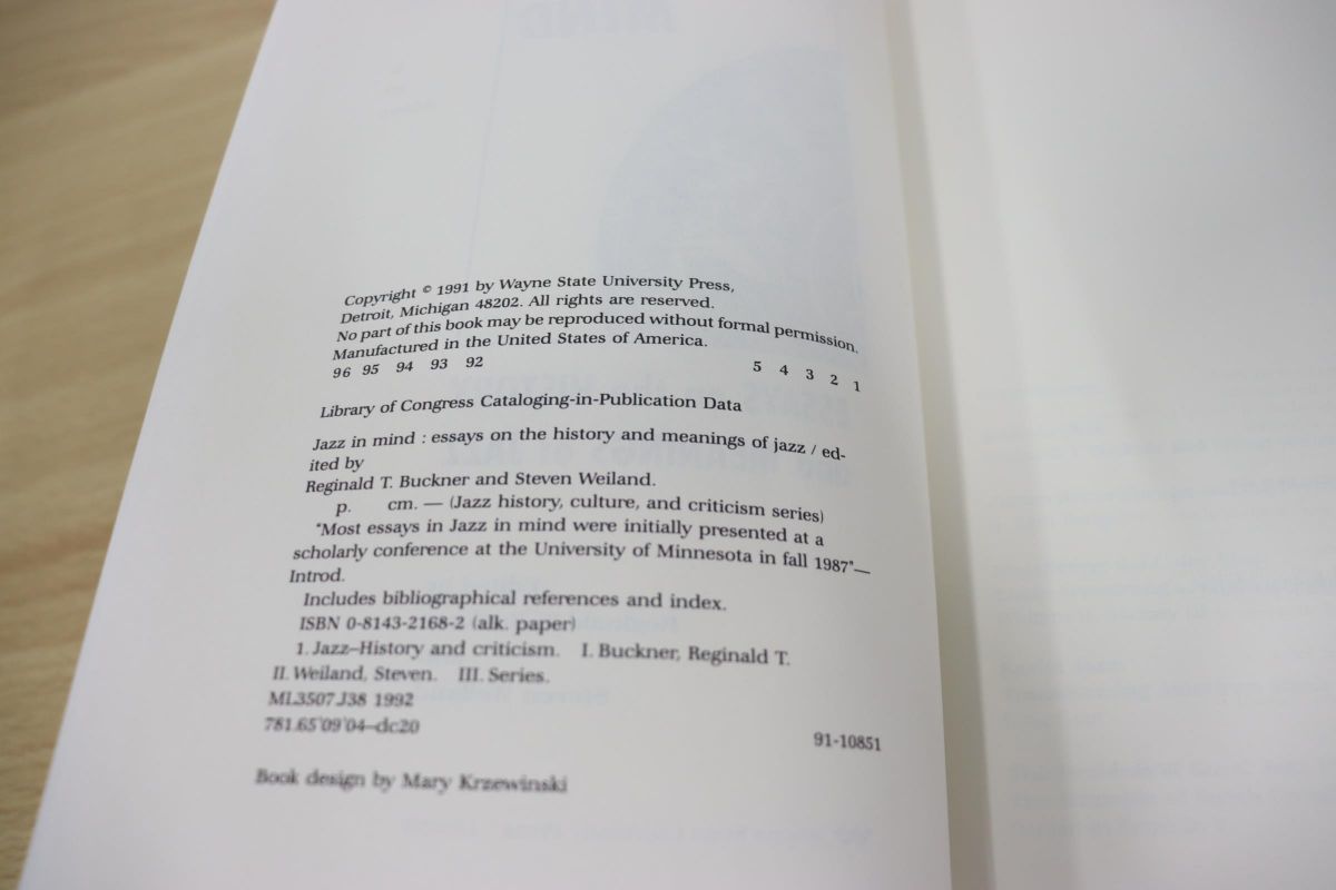 01 Jazz in Mind/Essays on the History.../Reginald T.Buckner/Wayne state ...