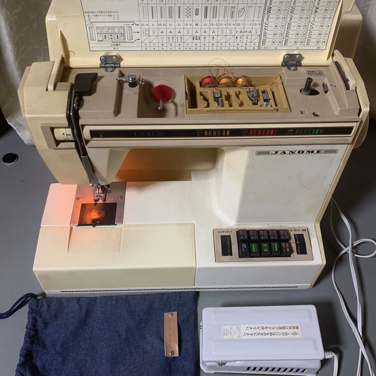 ジャノメJANOME MODEL 627 エクセル EXCEL20 ミシン ハンドクラフト 手芸 手工芸(ジャノメ)｜売買されたオークション ...