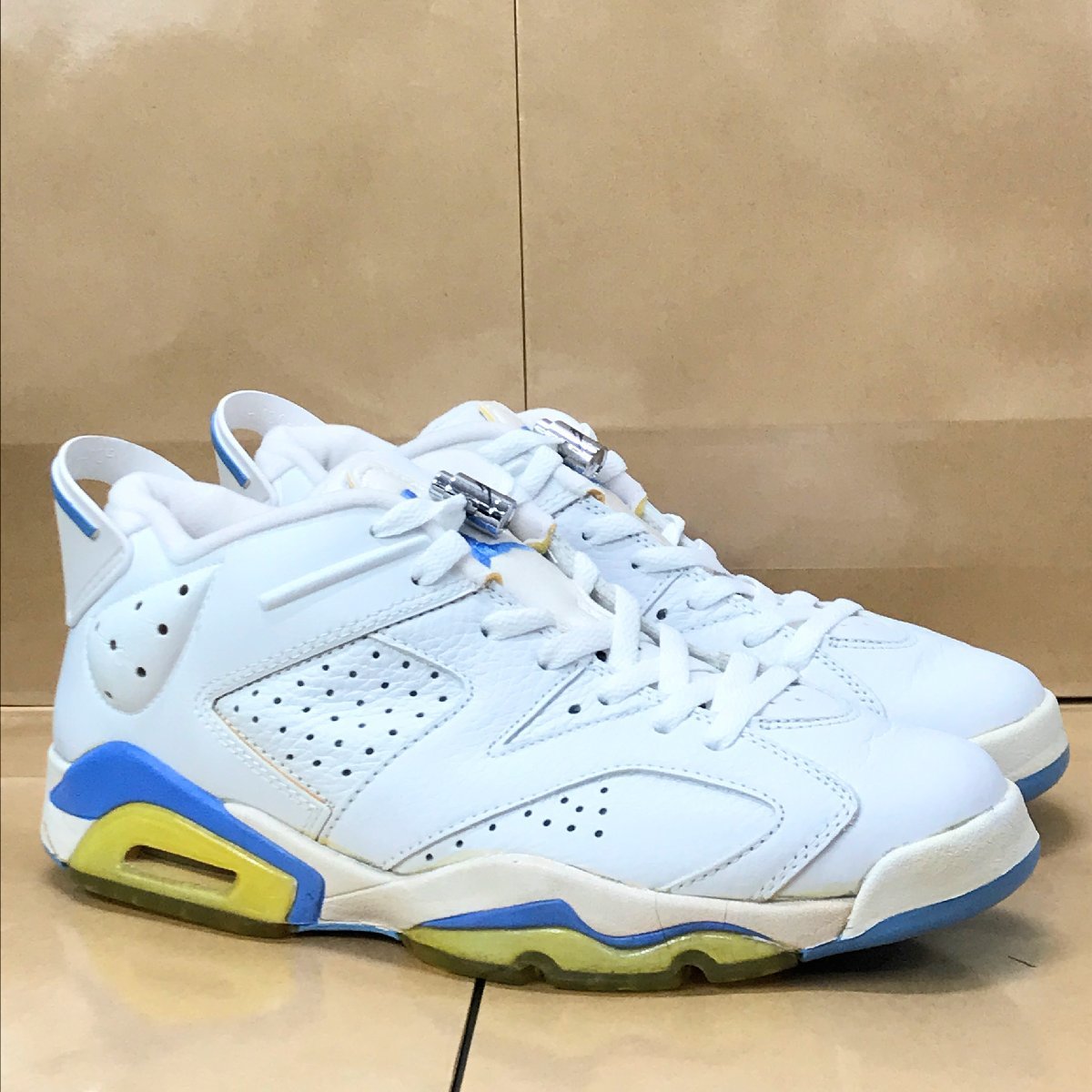 加水分解 27cm US9 AIR JORDAN 6 RETRO LOW UNIVERSITY BLUE 2002 AJ6 304401 ...