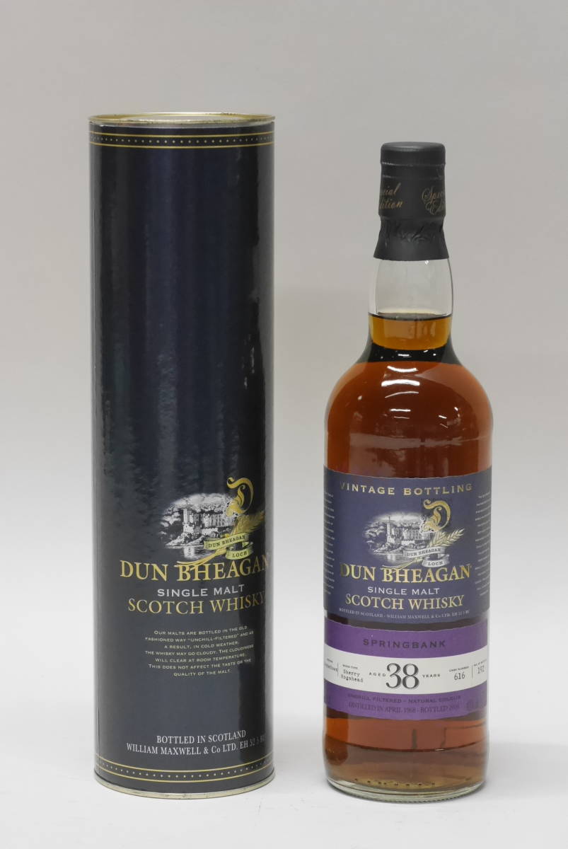 53 DUN BHEAGAN SPRINGBANK スプリングバンク 38年 700ml 43%(キャンベルタウン)｜売買されたオークション情報、yahooの商品情報をアーカイブ公開 ...