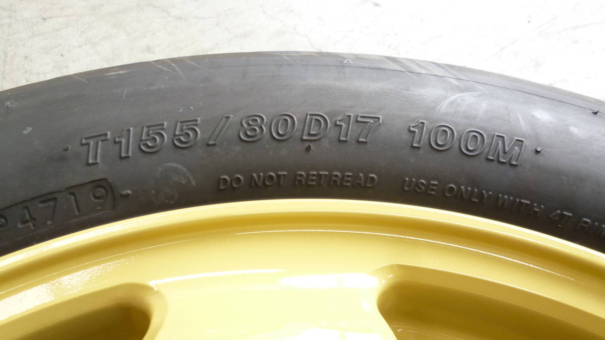 30アルファード純正 17インチ スペアタイヤ T155/80D17 100M YOKOHAMA ヨコハマタイヤ アルファード ヴェルファイア ...