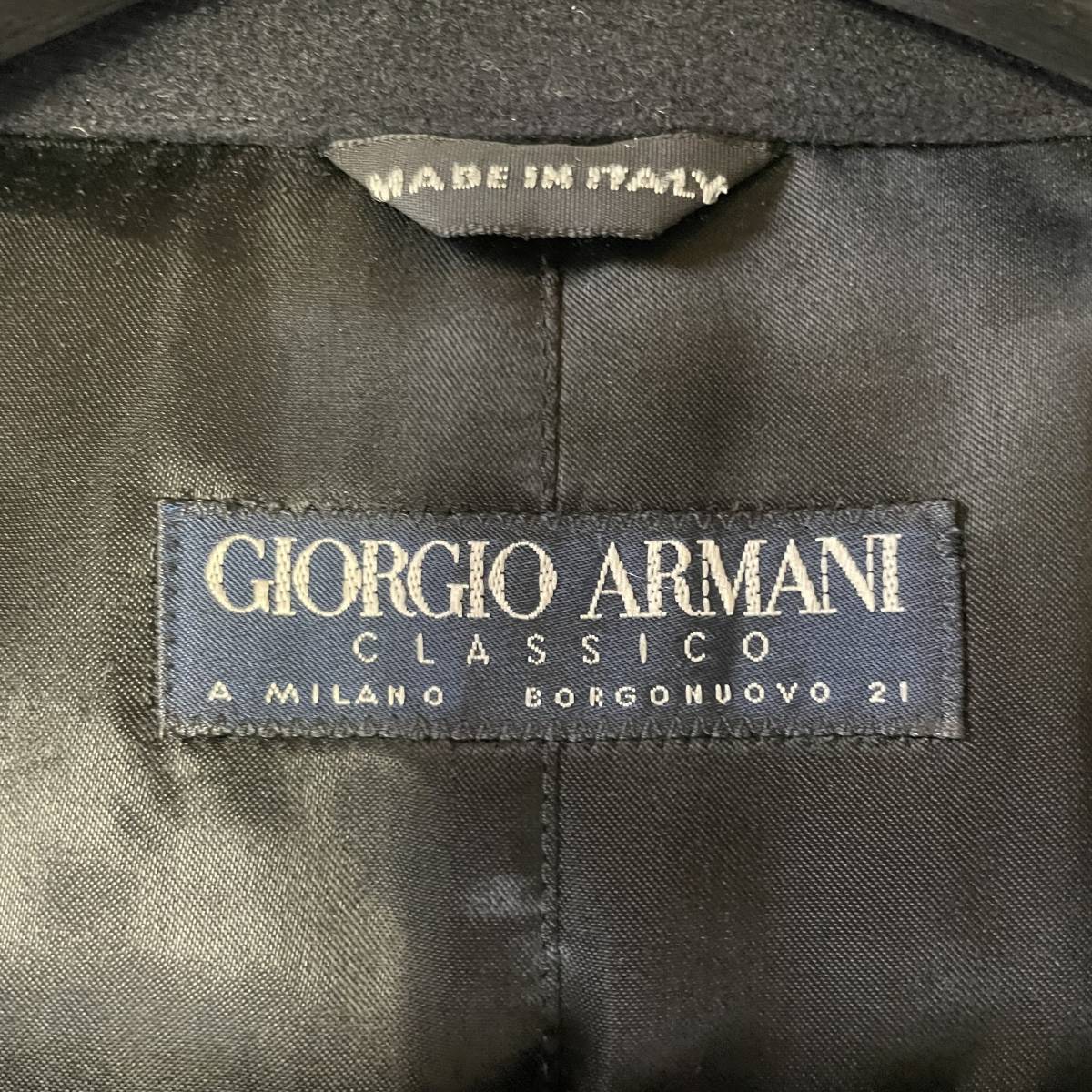 ジョルジオアルマーニ 青タグ 伝説の逸品 GIORGIO ARMANI CLASSICO ジップアップ ブルゾン ジャケット カシミヤ 48 ...