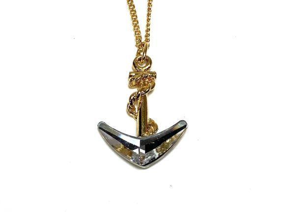 A831 SWAROVSKI スワロフスキー クリスタル アンカーネックレス 錨/碇/いかり ブランド アクセサリー(ネックレス、ペンダント ...