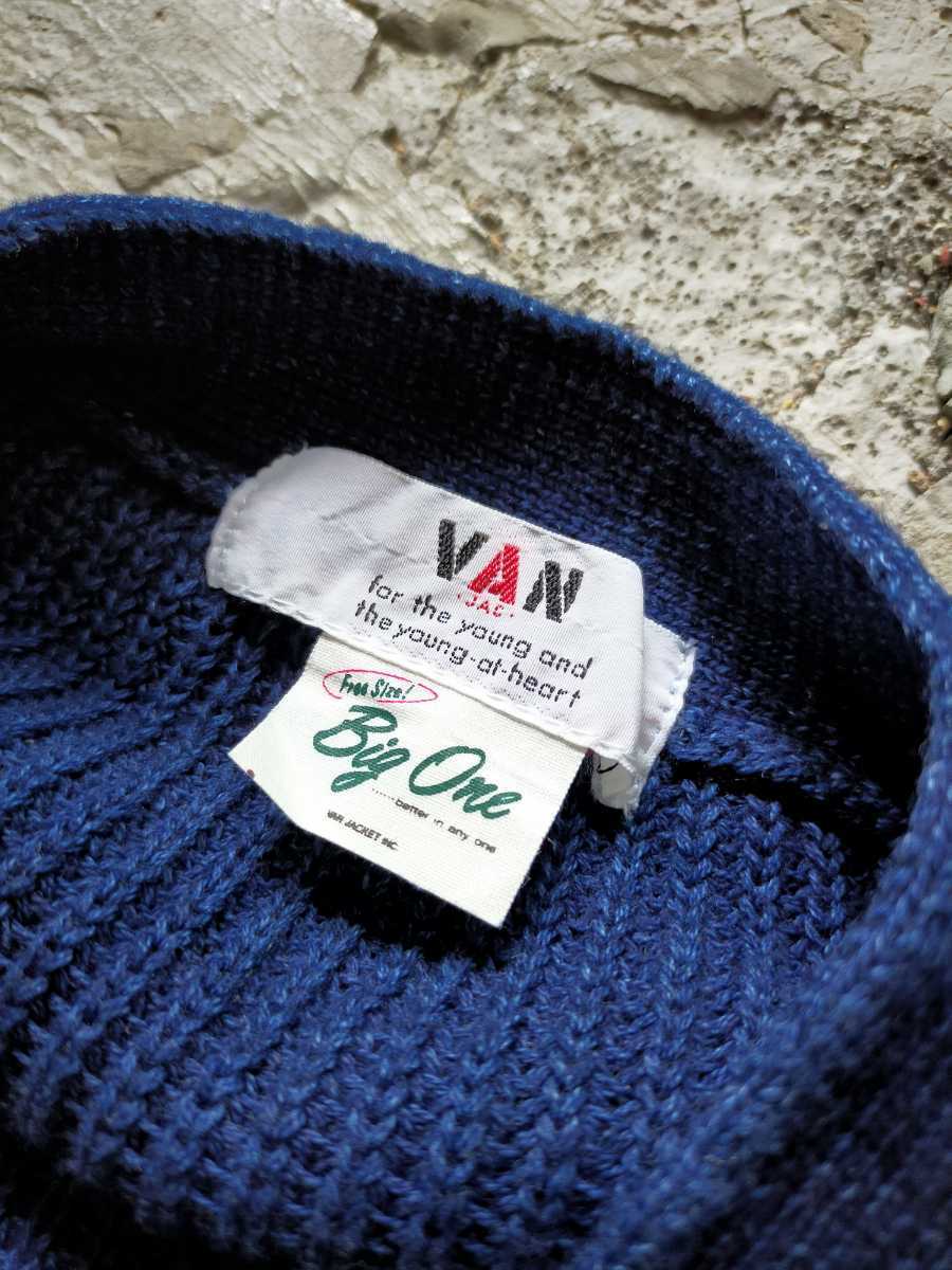 インディゴ染め VAN JAC コットンカーディガン size-F 藍染め 当時物 80s ブルゾン セーター アーチロゴ BIG ONE(カーディガン)｜売買されたオークション情報 ...