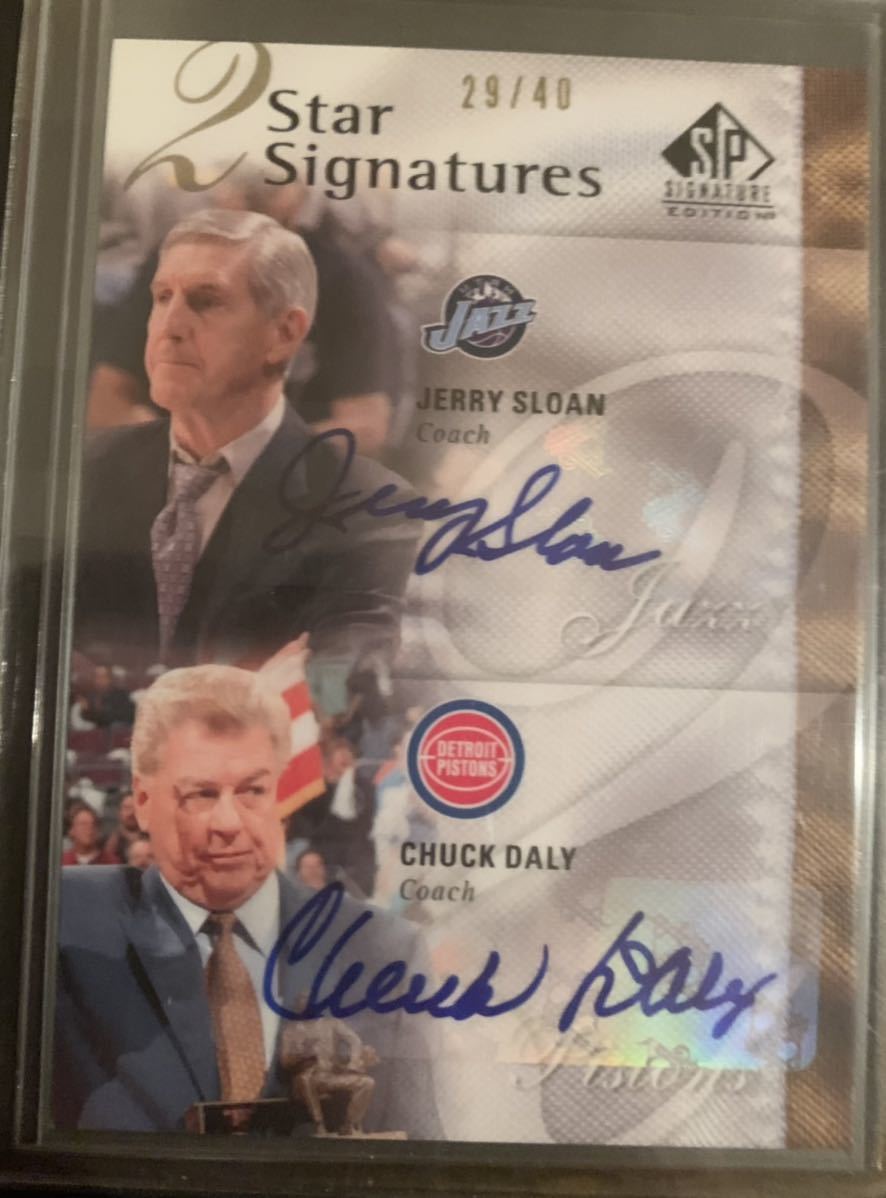 2009-10 SP Signature Edition 2 Star signatures Jerry Sloan Chuck Daly ...