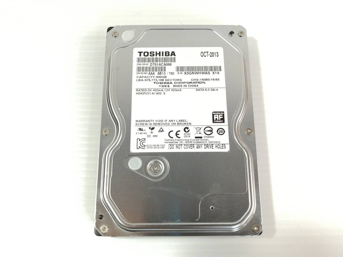 T073 TOSHIBA DT01ACA050 500GB 3.5 SATA HDD(500GB～)｜売買されたオークション情報、yahooの ...
