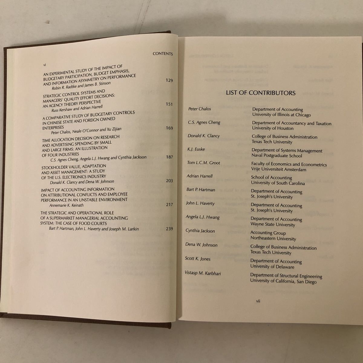 本38 ADVANCES IN MANAGEMENT ACCOUNTING Editors: MARC J. EPSTEIN JOHN Y ...