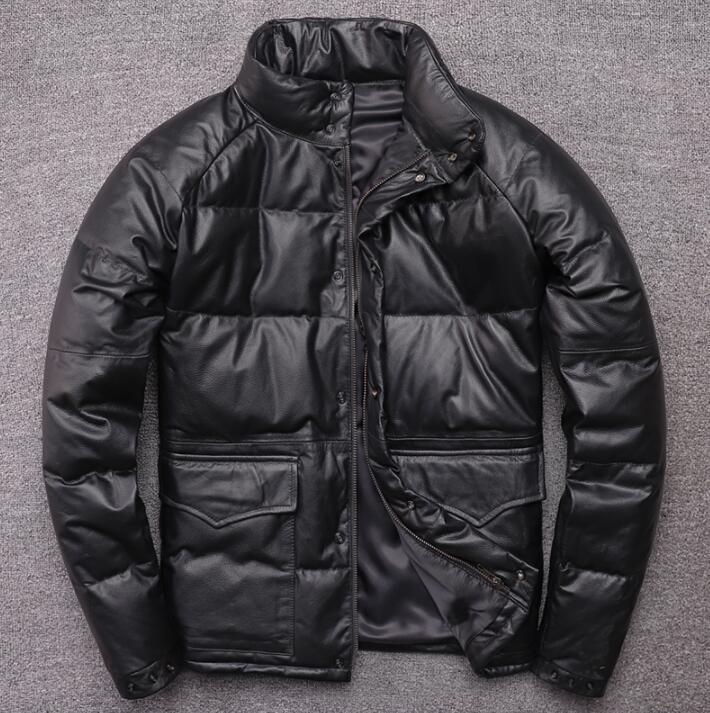 秋冬新作 本革 ダックダウンジャケット/防風防寒性/冬 高級牛革レザーコートライダース黒 A24(Mサイズ)｜売買されたオークション情報、yahooの商品情報をアーカイブ公開 - オークファン ...
