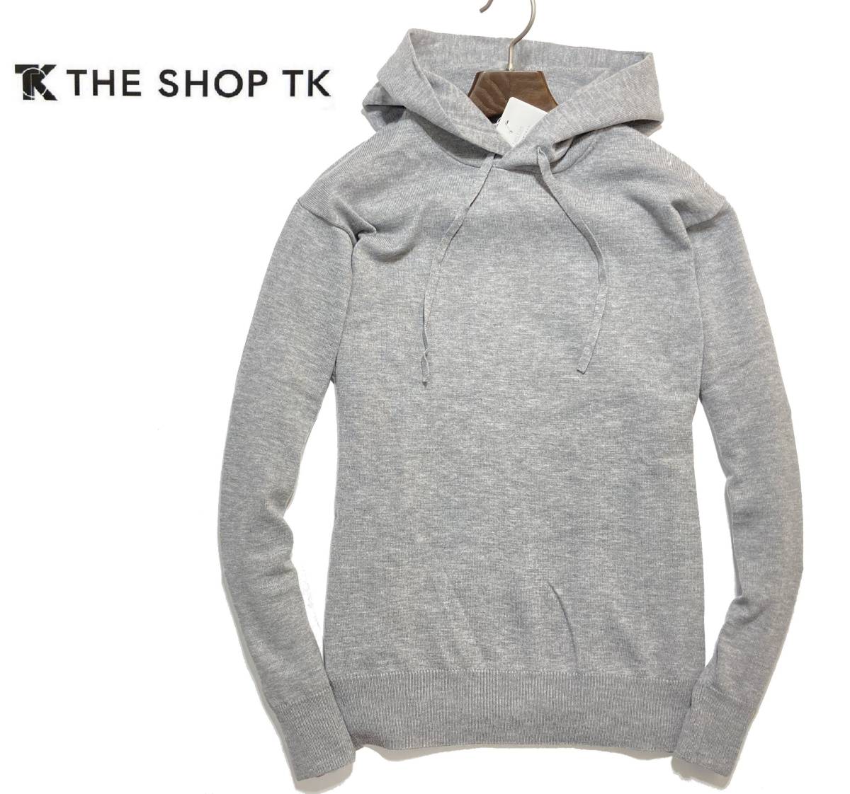 55705 タケオキクチ THE SHOP TK ハイゲージニット プルオーバーパーカー グレー M(Mサイズ)｜売買されたオークション情報 ...