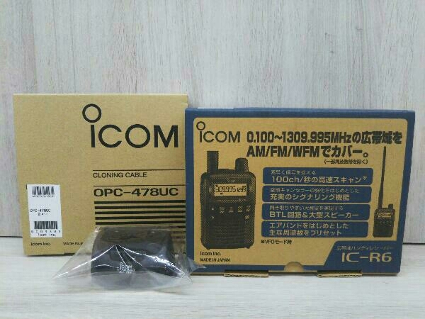 ICOM アイコム 広帯域ハンディレシーバー IC-R6 クローニングケーブル OPC-478UCセット(ハンディ)｜売買されたオークション ...