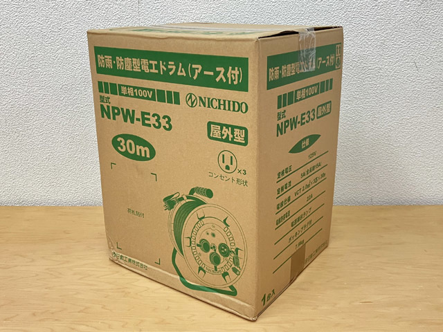 日動工業/NICHIDO 電工ドラム NPW-E33 屋外型 防雨型 アース付 22A 30m ポッキンプラグ付 コードリール No.1(コードリール)｜売買されたオークション情報、yahoo ...