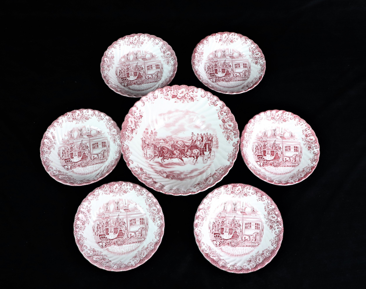 JOHNSON BROTEHRS COACHING SCENES ジョンソンブラザーズ コーチングシーン 食器 まとめ 洋食器 カップ＆ソーサー ティーポット 010JIOX08(プレート、皿 ...