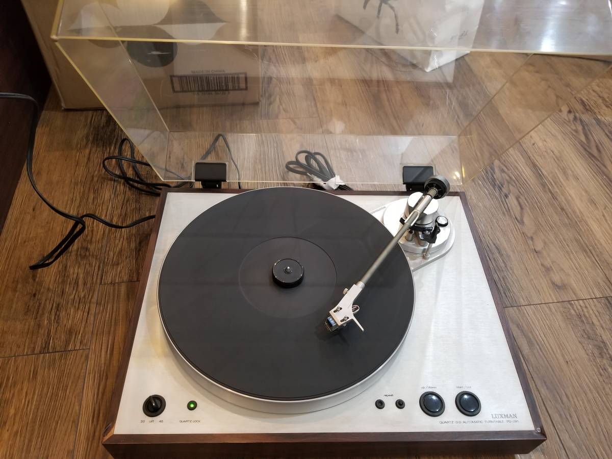47028 通電品 LUXMAN QUARTZ D.D. AUTOMATIC TURNTABLE ターンテーブル PD-291 通電確認済 ...