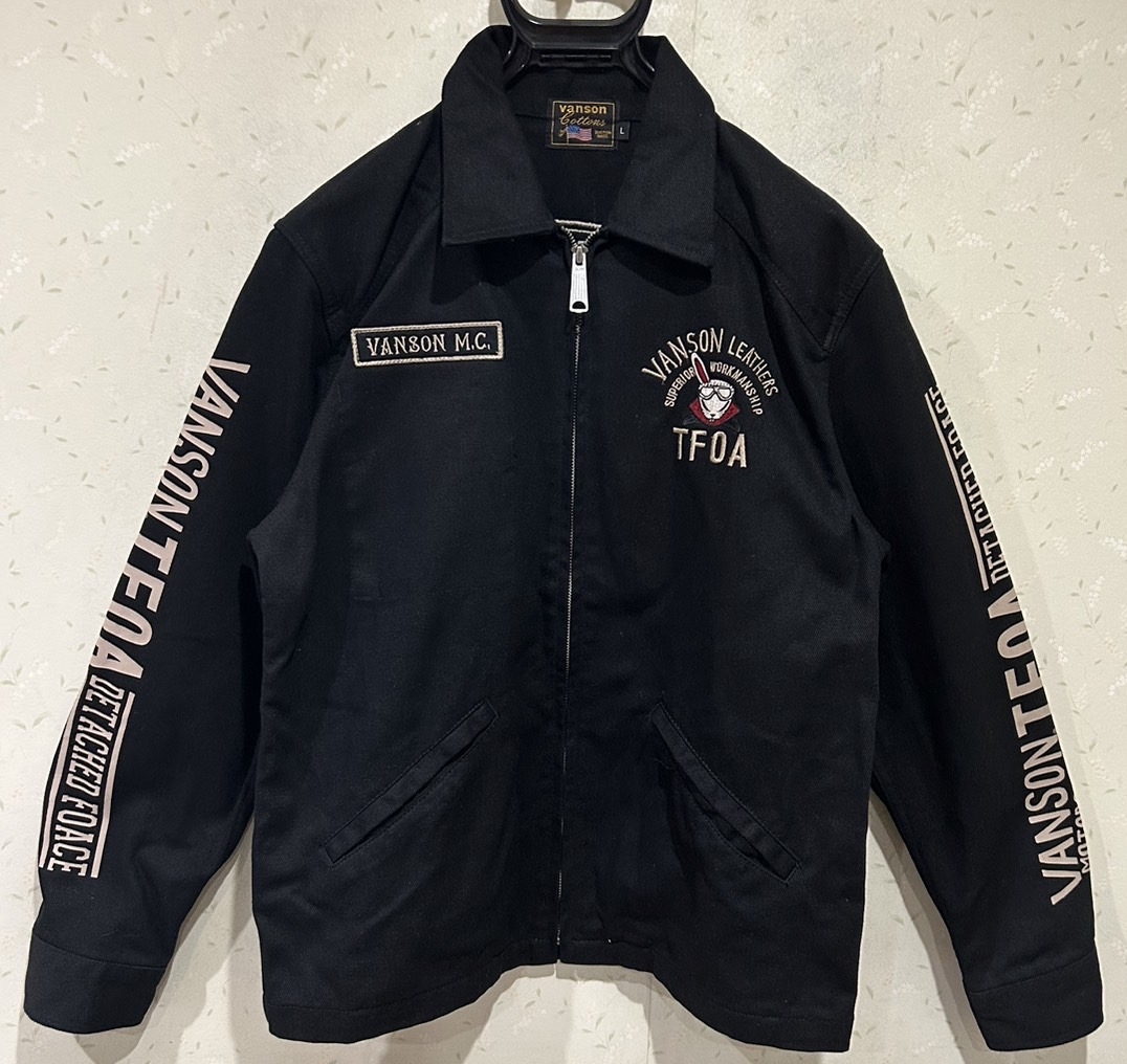 バンソン vanson×T.F.O.A デスラビット 刺繍 袖プリント ジップブルゾン ジャケット L BJBB.AB(ジャケット、上着)｜売買されたオークション情報、yahooの商品情報を ...
