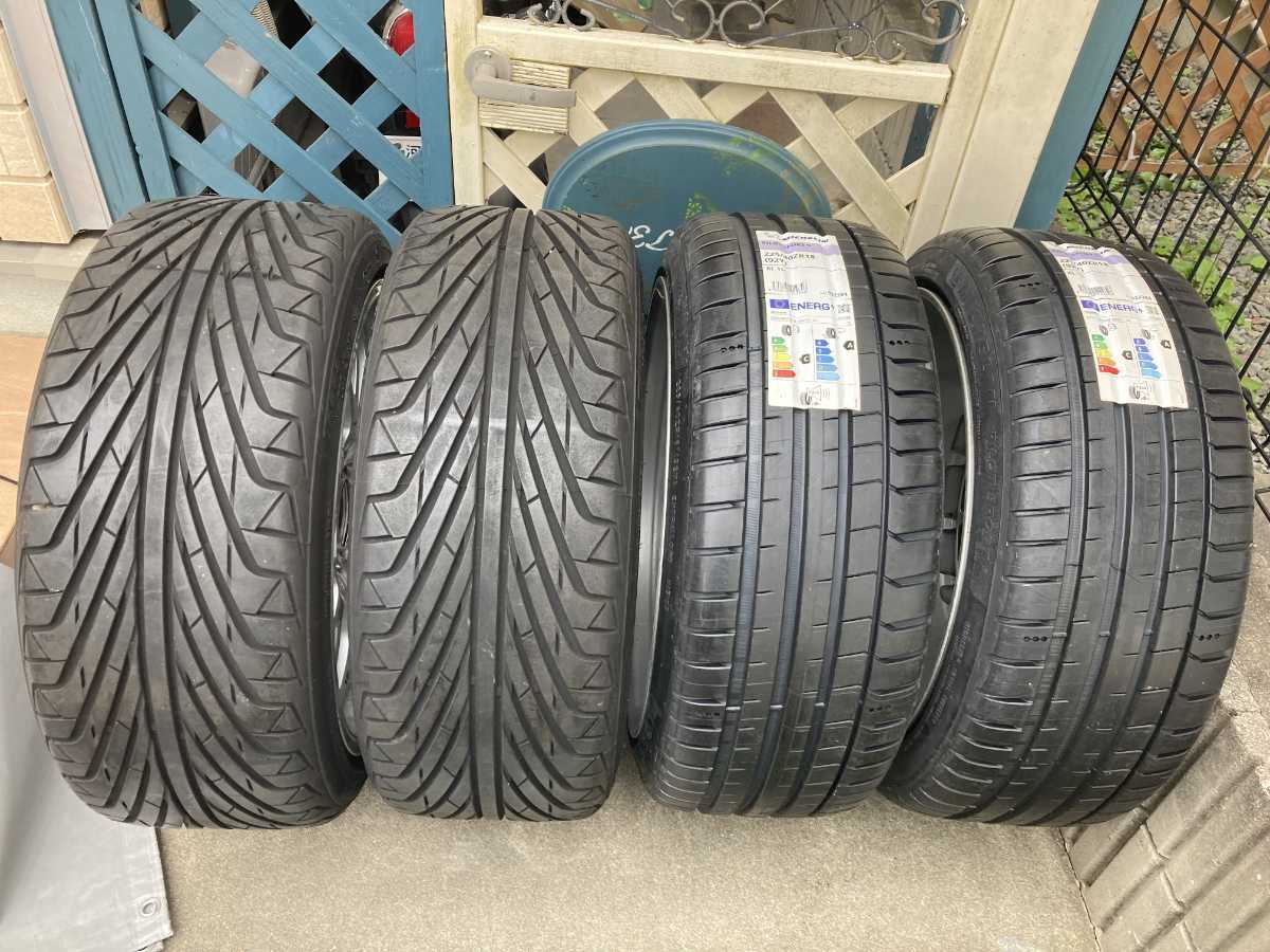 BMW等に BBS RS-GT 18in RS911E 8.5J +15x2本 PS5 2022年製x2本 RS909H 8.5J +38x2本 タイヤおまけx2本 PCD120 5H ハブ ...