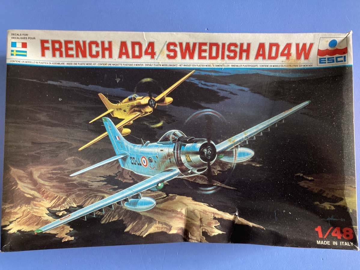 スカイレイダー フランスAD4 スウェーデンAD4W 1/48 エッシー ESCI(軍用機)｜売買されたオークション情報、yahooの商品情報 ...