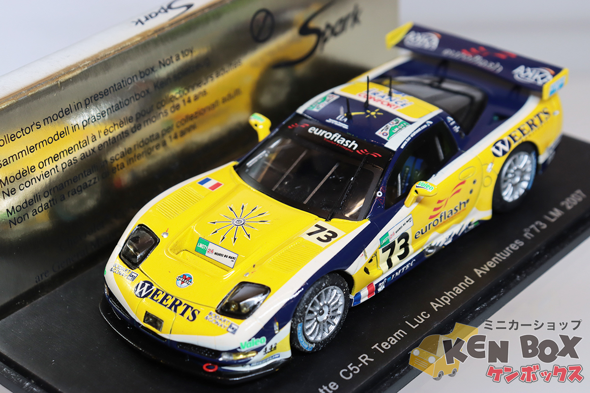 S=1/43 Spark スパーク S0169 Corvette コルベット C5-R Team Luc Alphand Aventures n73 LM2007 FRANCE CONFORT ...